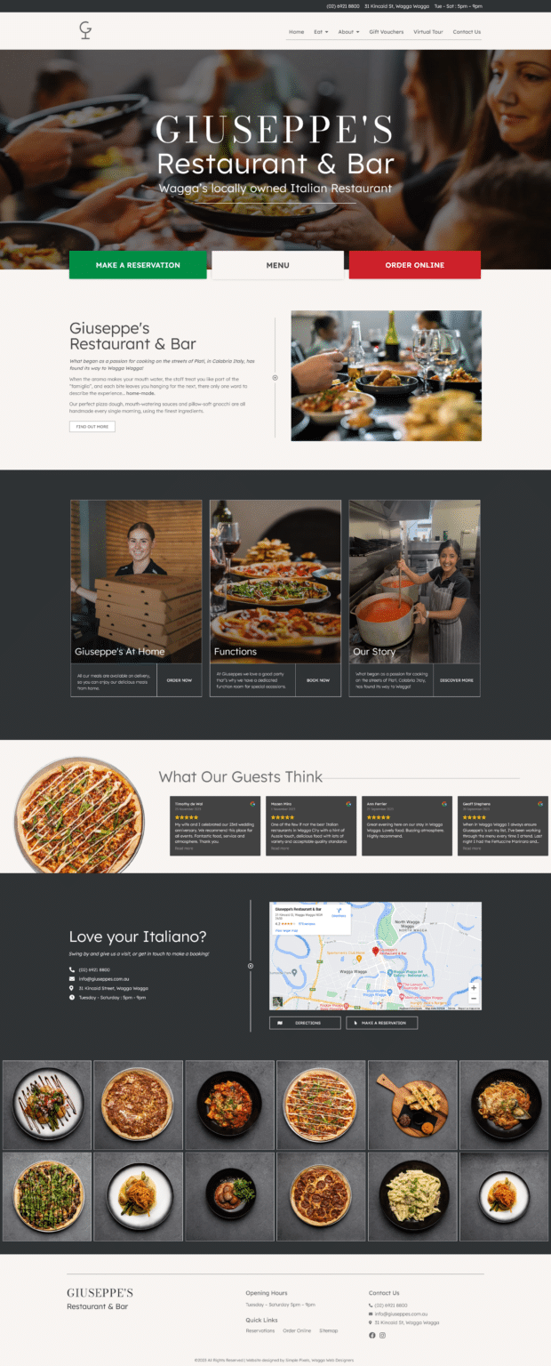 Giuseppe's Restaurant and Bar - Case Study - Simple Pixels