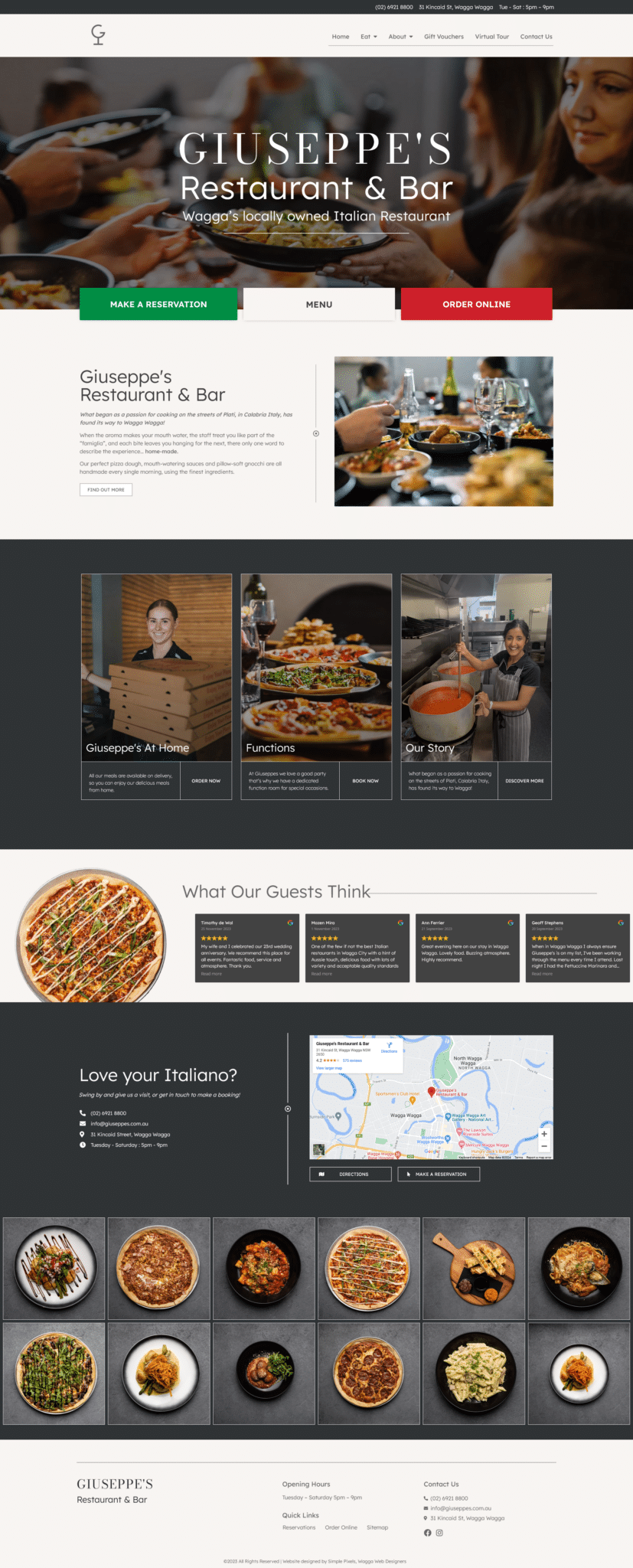 Giuseppe's Restaurant and Bar - Case Study - Simple Pixels