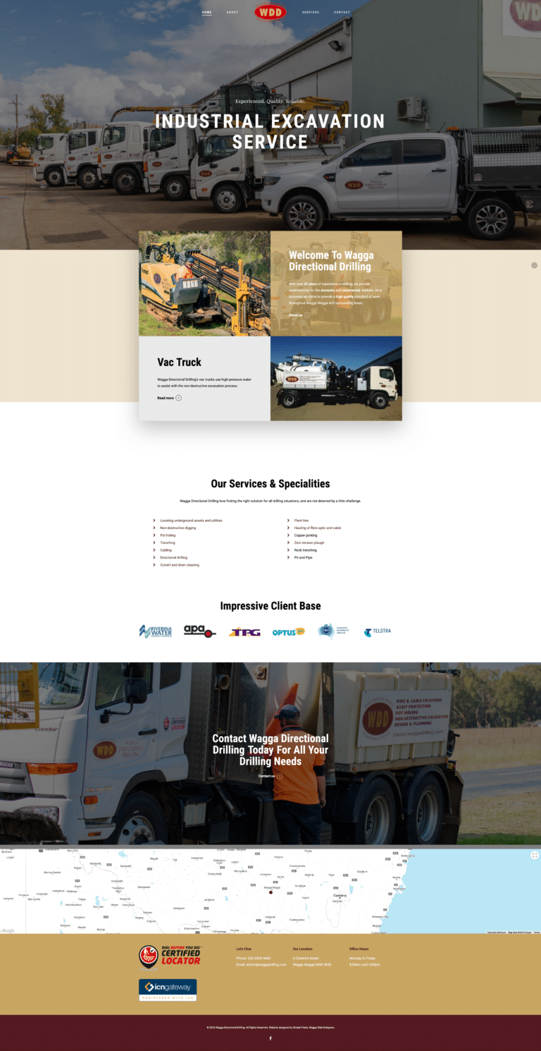 Web Design Case Study - Wagga Directional Drilling | Simple Pixels