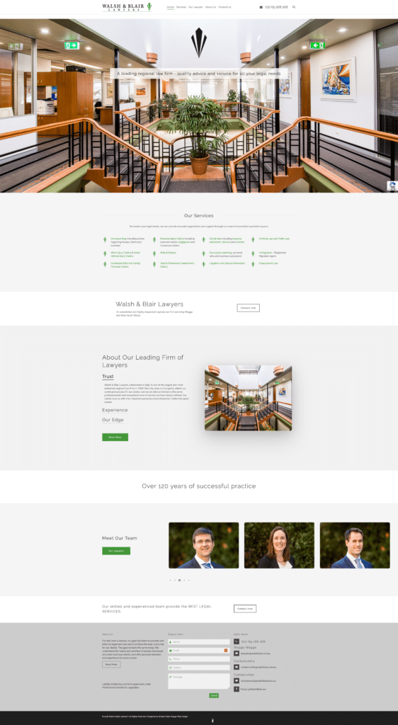 Walsh & Blair Lawyers - Case Study - Simple Pixels